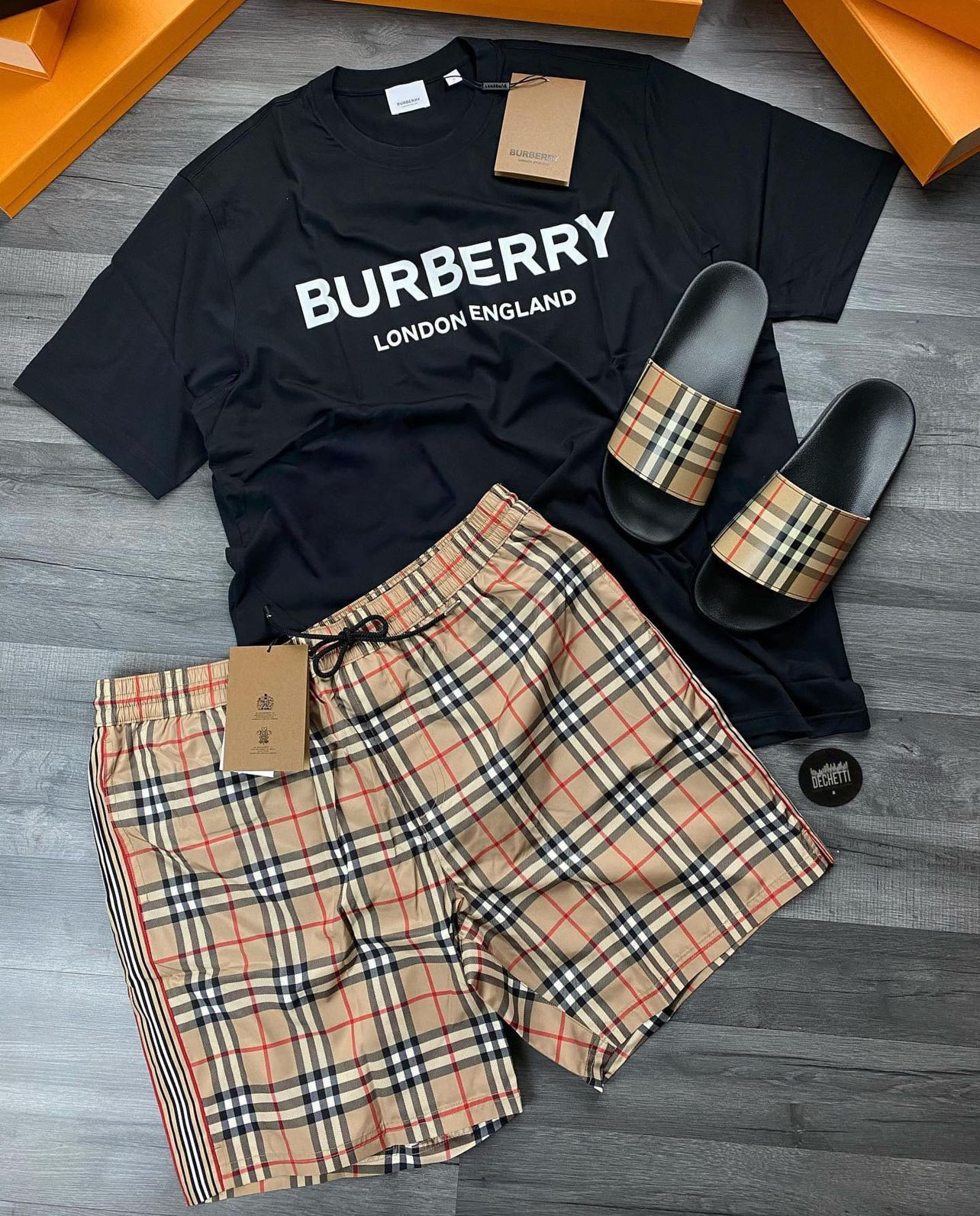 BURBERRY SET & SLIDES : ShopFlyWearz